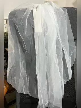 Accessories | White Tulle Elbow Length Bridal Veil 28inch7cm With Comb ...